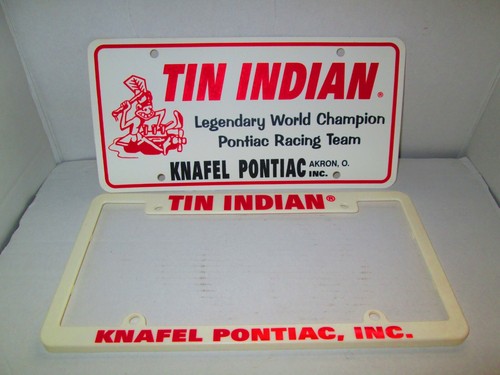 Knafel Pontiac Akron Tin Indian Combo License Plate Frame & License ...