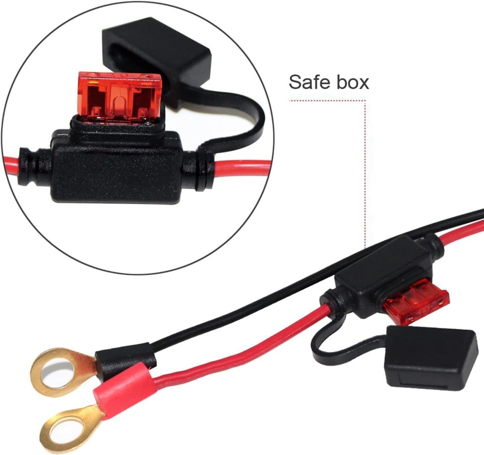 Socket Auto Cigarette Lighter with Cap to Eyelet O Terminal 3ft (1pack ...