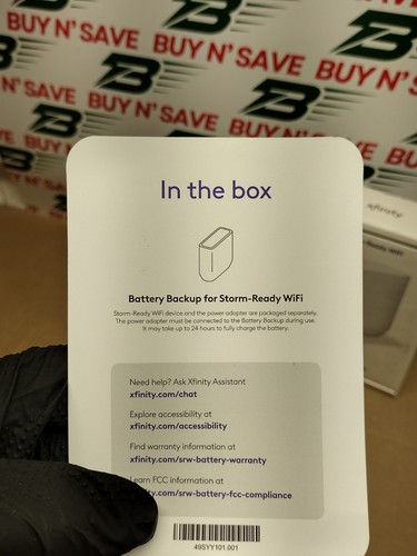 Xfinity Storm-Ready Wifi Battery Backup WNXB11ABR 81SYY101.G02 for sale ...