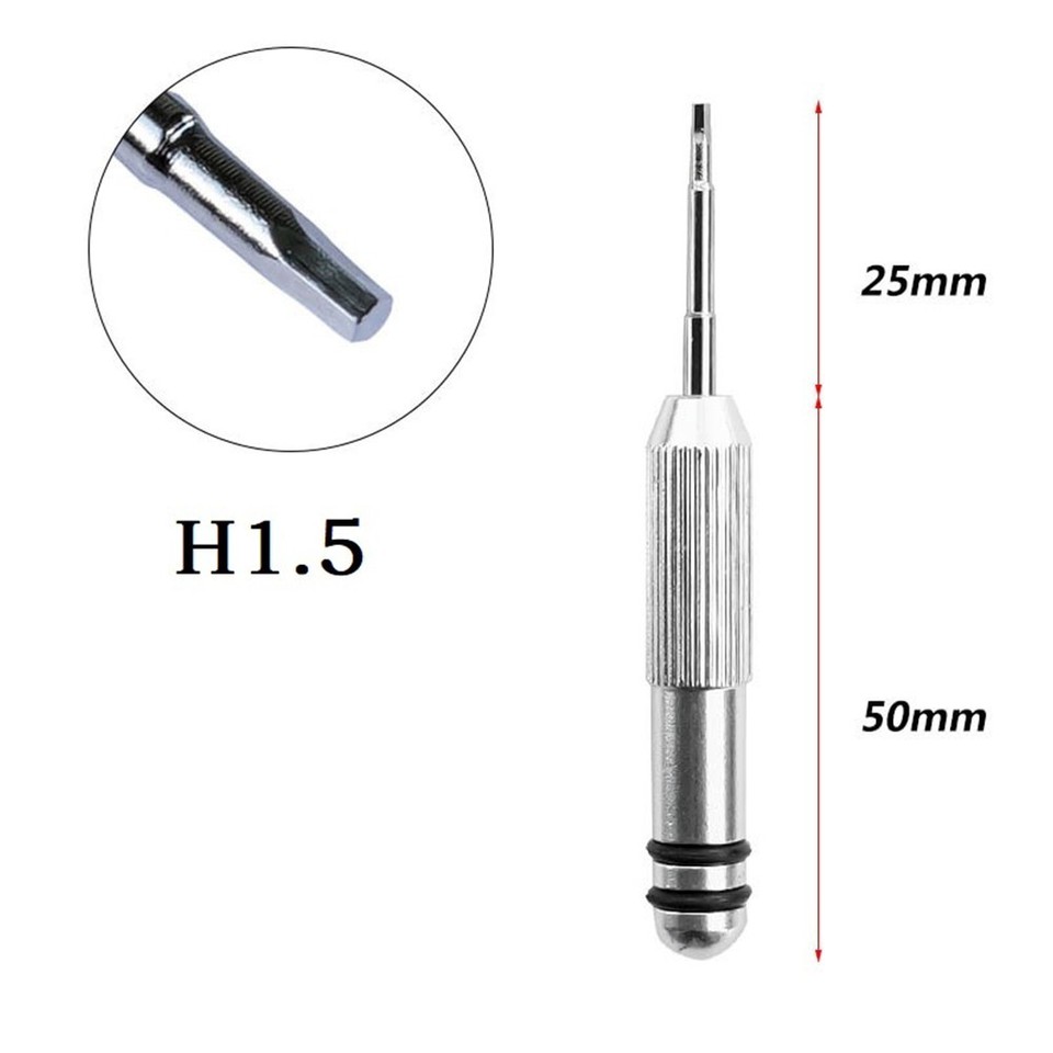 Hex Screwdriver Short Screw Batch Black/Silver H1.5mm Small Super Hard ...