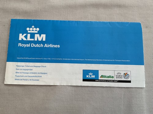 KLM ROYAL DUTCH AIRLINES, UNUSED AIRLINE TICKET. LONDON-SYDNEY-LONDON ...