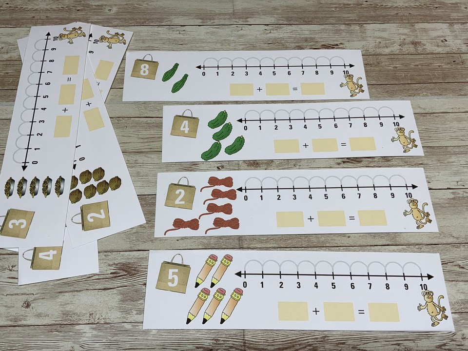 Number Line Count on - Math Center - Dry Erase - 30 Laminated Activity ...