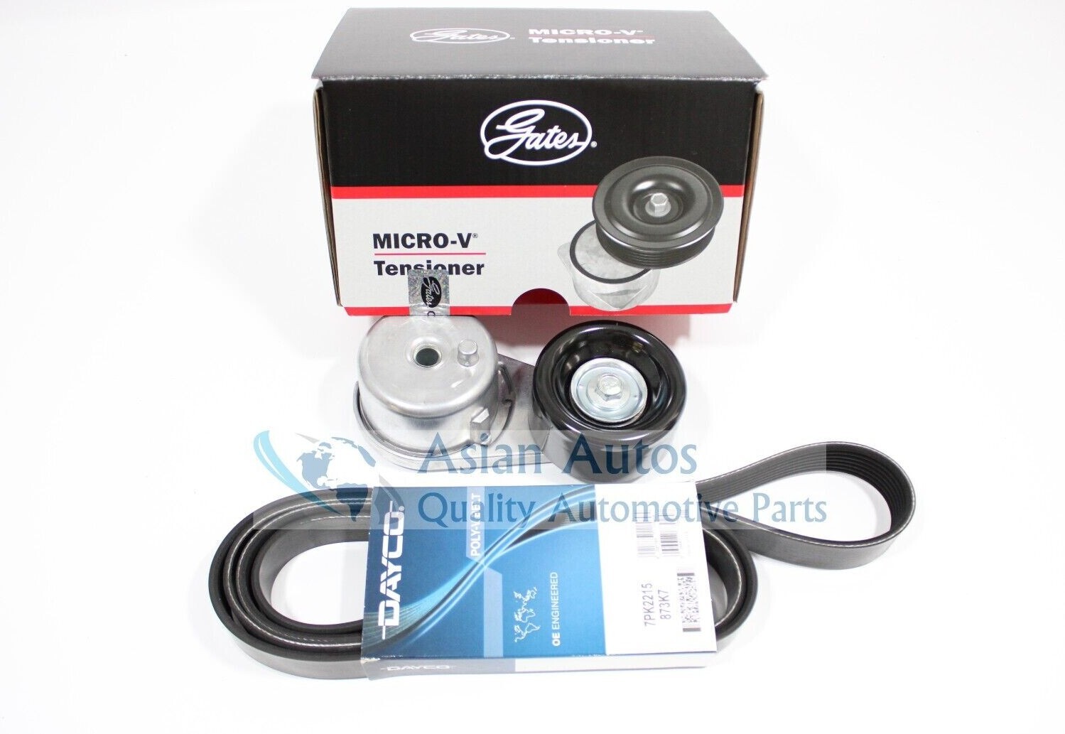Gates Belt and Tensioner 11955EA20B 7PK2215 For Nissan Xterra 4.0L 2005 ...