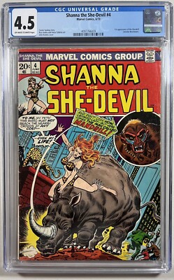 Shanna the She-Devil 4 (Marvel, 1973) CGC 4.5 **1st Appearance Mandrill ...