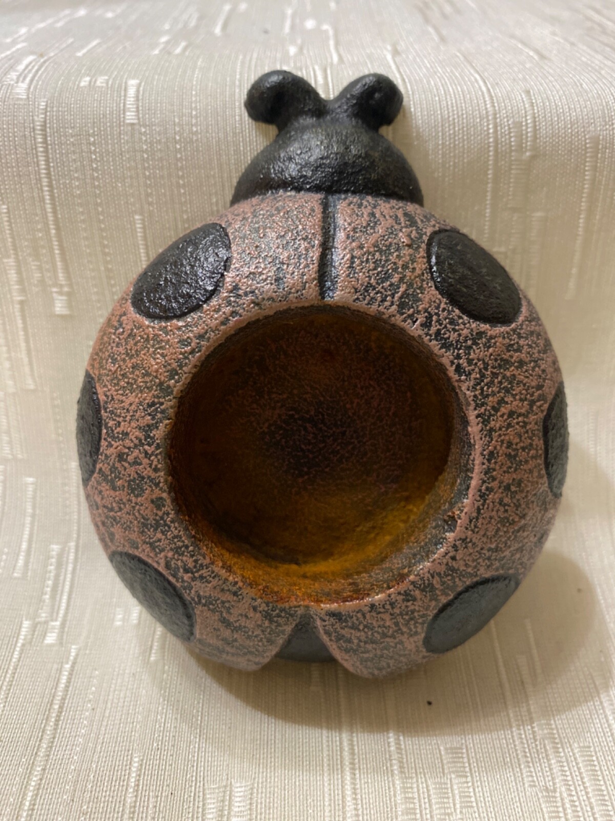 Vintage RUSS Cast Iron Ladybug Paperweight Votive Holder | eBay