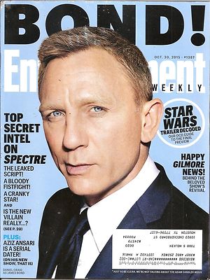 Entertainment Weekly October 30 2015 Bond!~top Secret intel on Spectre ...
