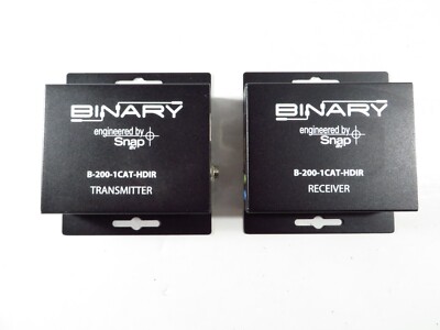 SNAP AV BINARY B-200-1CAT-HDIR IR HDMI Transmitter + Receiver (No AC ...