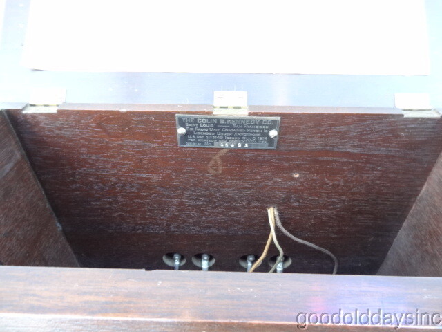 1923 Colin B. Kennedy Co. Exposed Tube Radio - St Louis & San Francisco ...