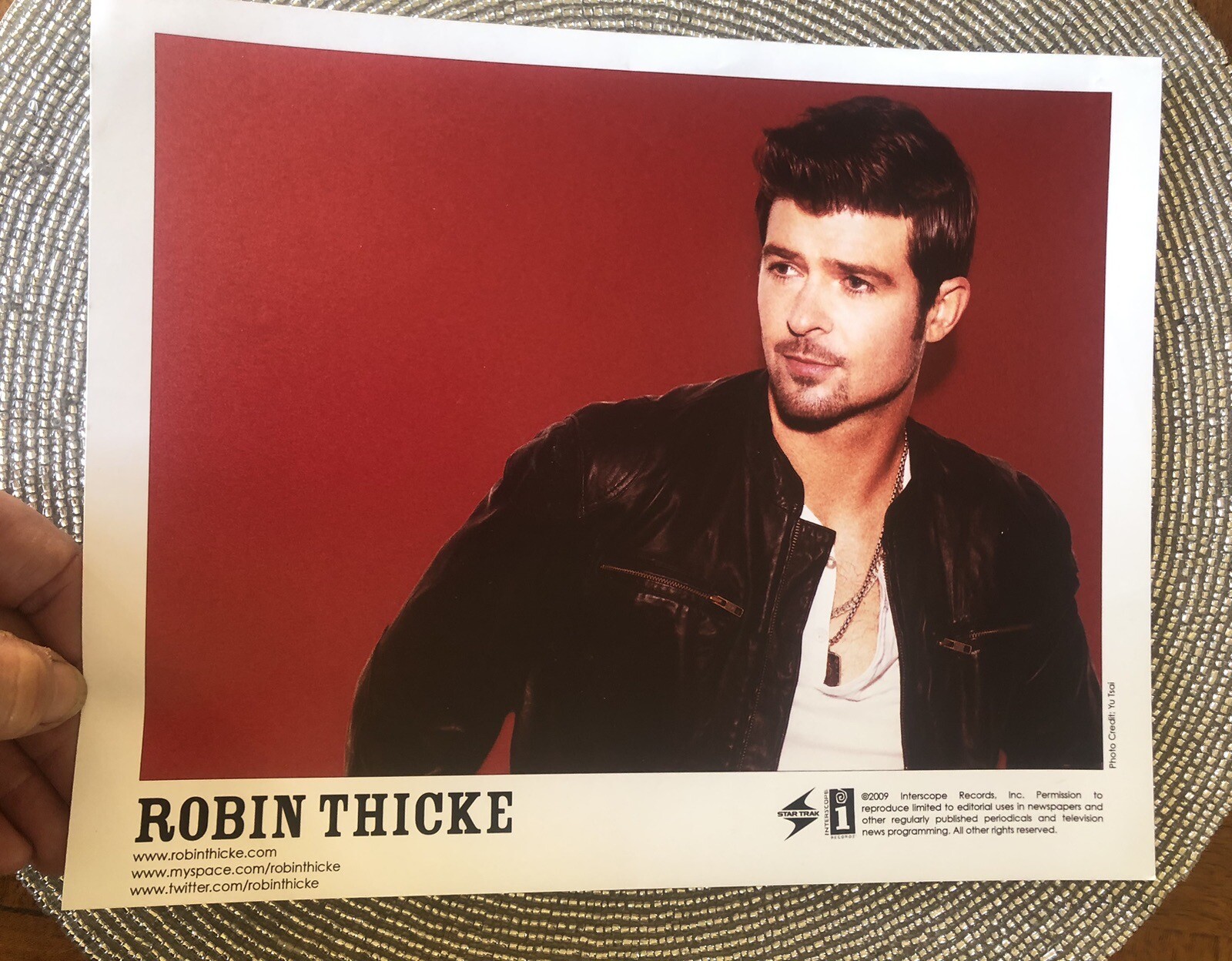 Singer & Musician Robin Thicke 10x8 Rare Color Press Photo #2 | eBay