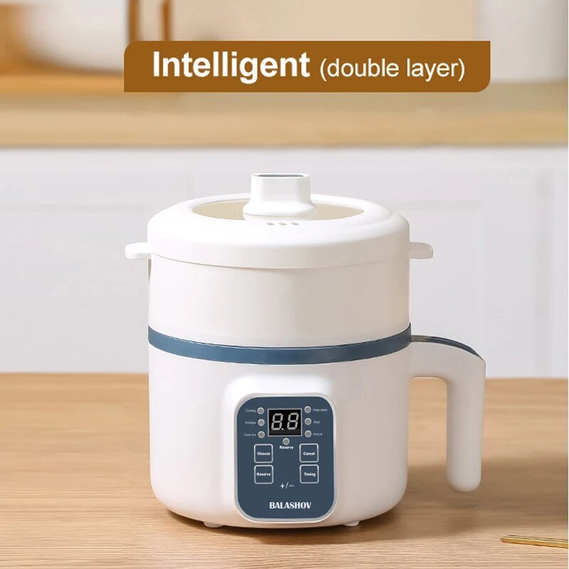 Smart Multi Cooker Steamed Electric Pot Food Cooking Double Layer LED ...
