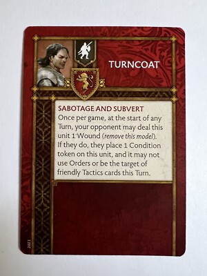 Lannister TURNCOAT Card (2021-present) - A Song Of Ice & Fire ASOIAF ...
