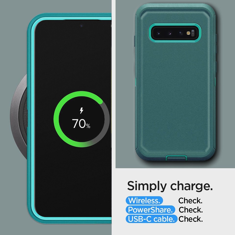 For Samsung Galaxy S10/S10+/S10e Heavy Duty Phone Case Cover w/ Screen ...