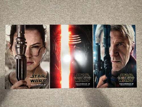 Star Wars The Force Awakens Set of 3 Promo Movie Poster 13x19 ...
