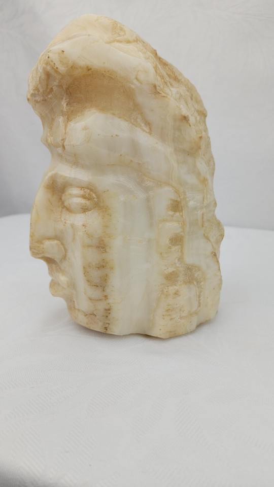 INCREDIBLE CARVED STONE AZTEC MAYAN SCULPTURE VINTAGE CALCITE CARVING 9 ...