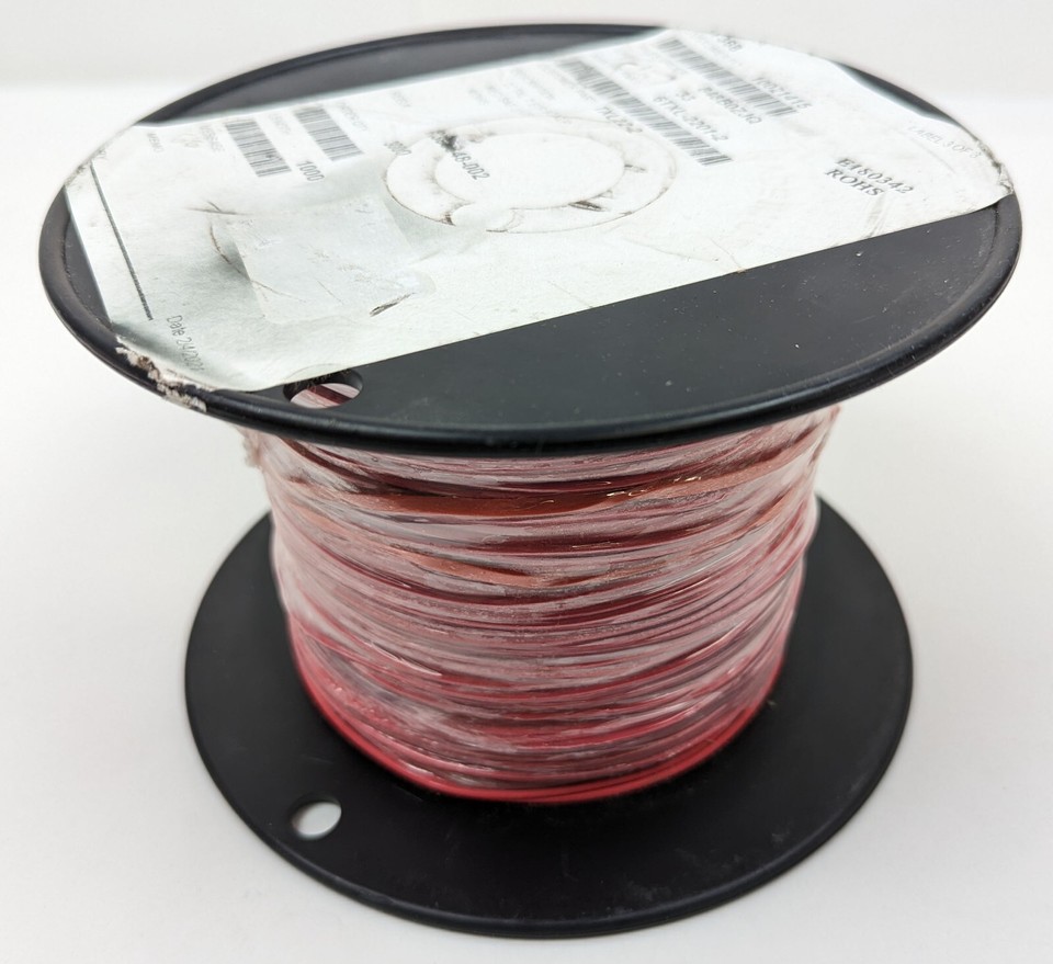 1000' 6TXL-2201-2 Hook-Up Wire TXL XLP 22AWG Stranded 125C 60V Red SAE ...
