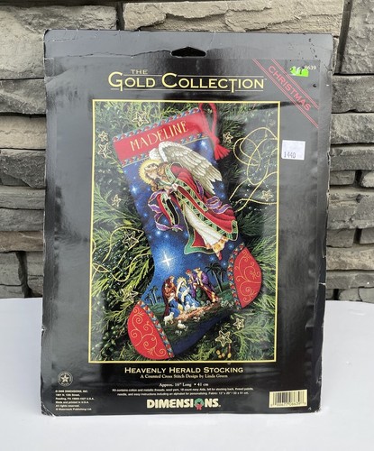 Dimensions Gold Heavenly Herald Stocking Counted Cross Stocking Kit ...