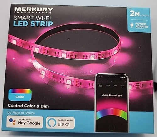 Merkury Innovations Smart Wi-Fi LED Strip Lights, 2M/6.5 FT- BUY MORE ...
