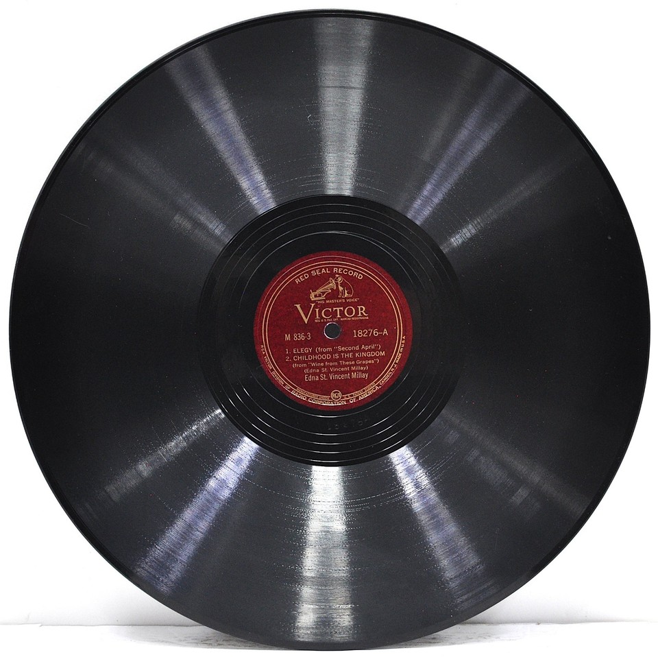 EDNA ST. VINCENT MILLAY "In Reading From Her Poems" 78RPM 12" 4 Disc ...