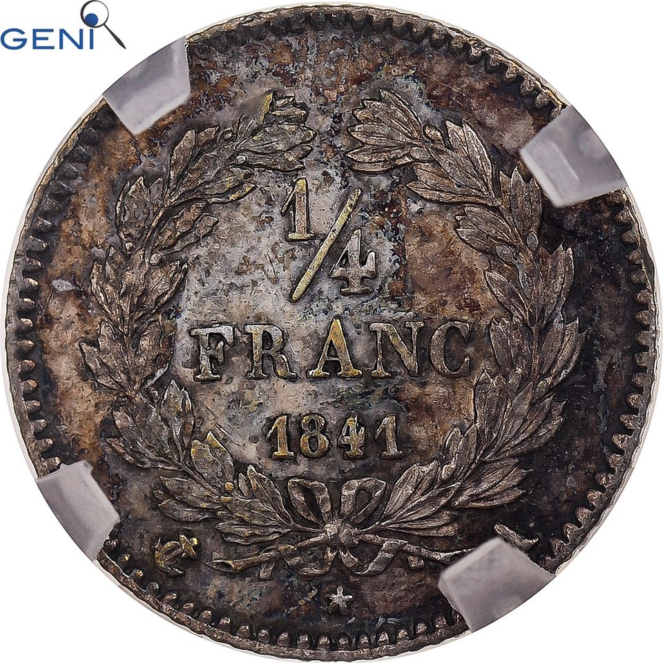 [#864541] France, Louis Philippe I, 1/4 Franc, 1841, Paris, Silver ...