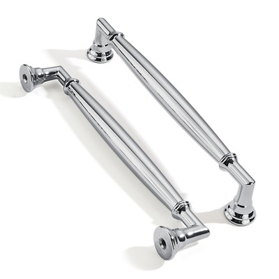 2 Pack 6 Inch Hole Center Polished Chrome Cabinet pulls Solid Heavy ...