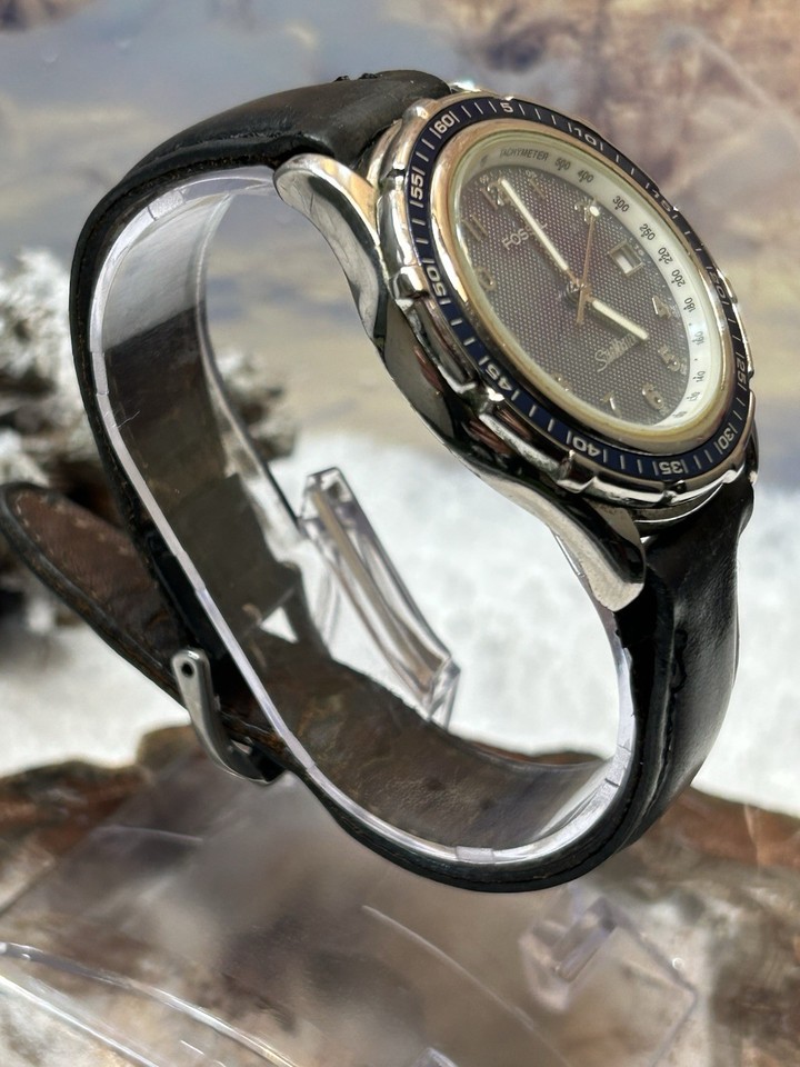 Vintage Men’s Silver Tone Fossil Star Master Quartz Watch. 100% ...