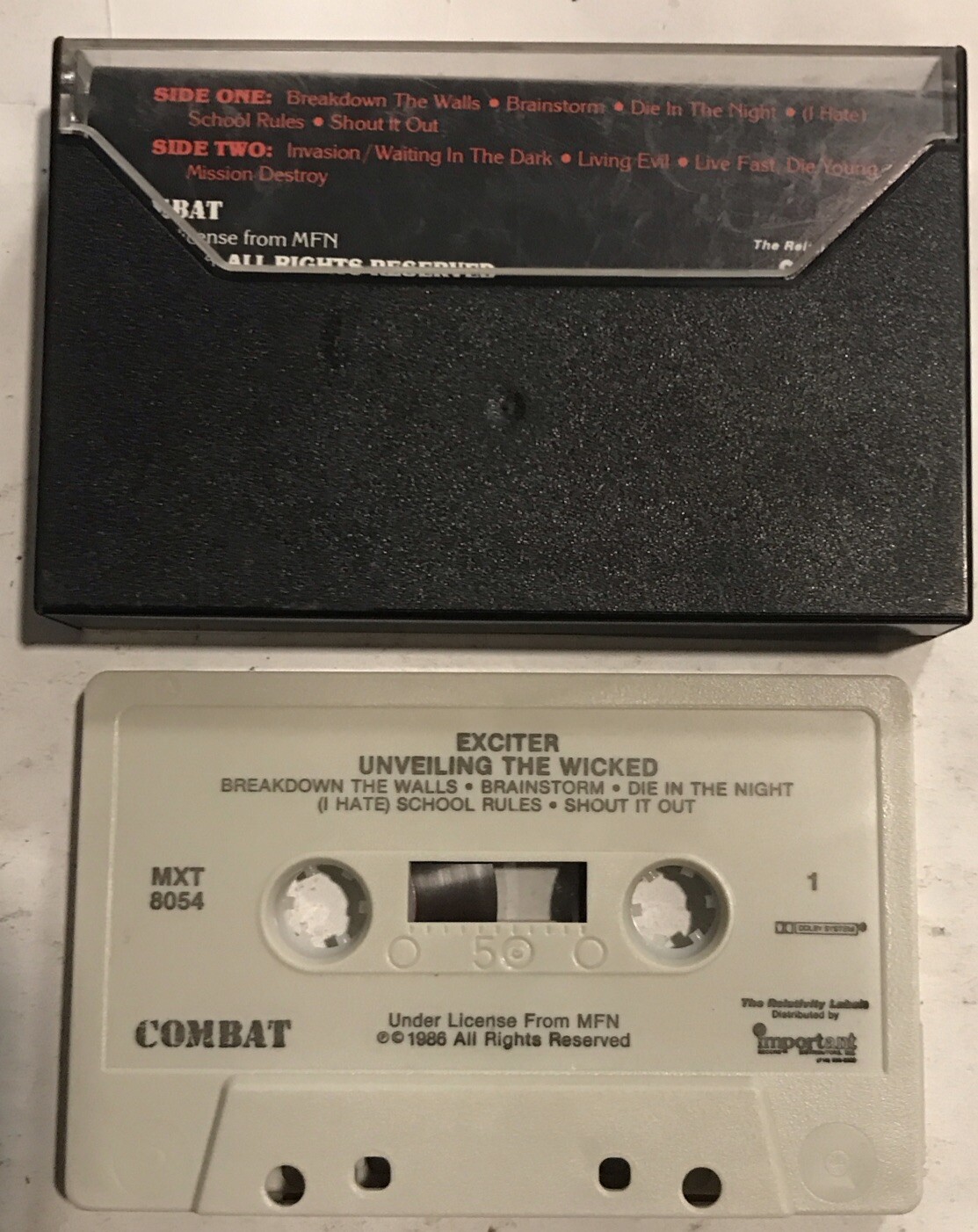 Exciter - Unveiling The Wicked Cassette 1989 Combat – MXT 8054 ...