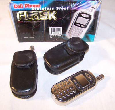 3 CELL PHONE FLASK drinking stash liquor phones container novelty gift ...