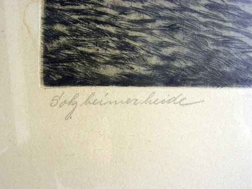 Karl Julius Joest 1896 Düsseldorf / Golzheimer Heide / Radierung ...