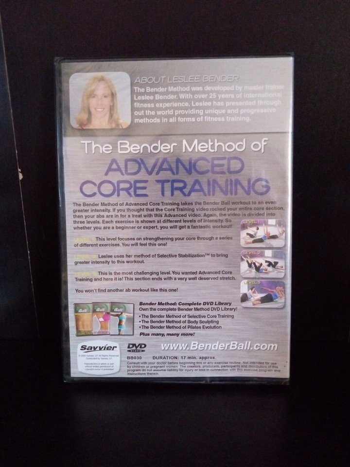 Bender Ball The Bender Method of Advanced Core Training (2006, DVD) NEW ...