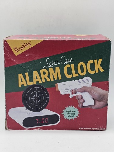 LASER Gun TARGET ALARM CLOCK BY WEMBLEY BLAST AWAY | eBay