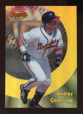 1998 Bowman's Best ANDRES GALARRAGA #100 Baseball Card REFRACTOR 240/ ...
