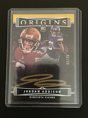 Jordan Addison Panini Origins 02/25 Gold Ink Auto No. RAJAD | eBay