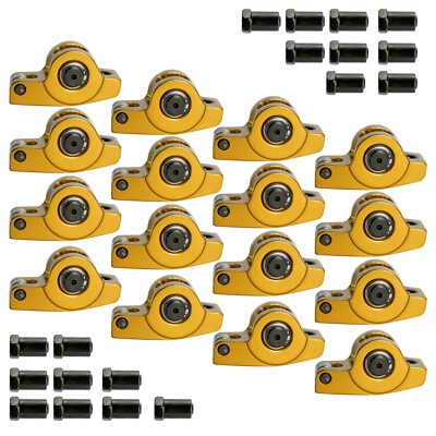 Aluminum Roller Rockers Arms 1.6 Ratio 3/8" Fits Chevy SBC 302 305 327 ...