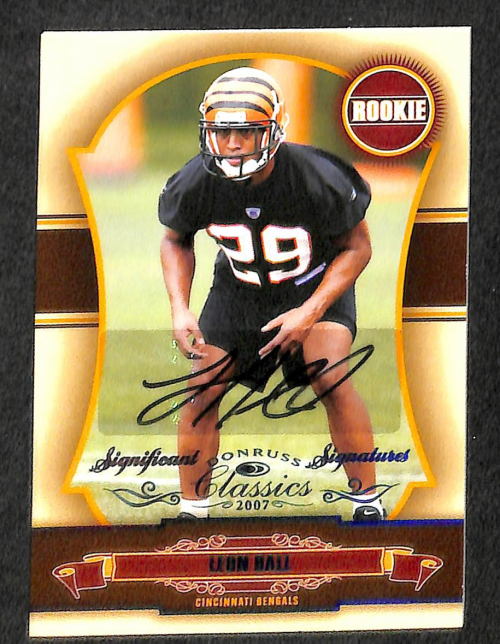 2007 Donruss Classics Significant Signatures Platinum #211 Leon Hall ...