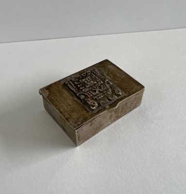 Vintage Incan Peruvian Sterling Silver Signed 925 Peru Pill Snuff Box ...