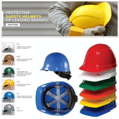Premium Safety Helmet Helmets Hard Hat 6 Point Harness Chin Strap ...