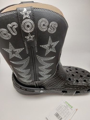 Crocs Day Classic Cowboy Boot Black New in Box Authentic | eBay