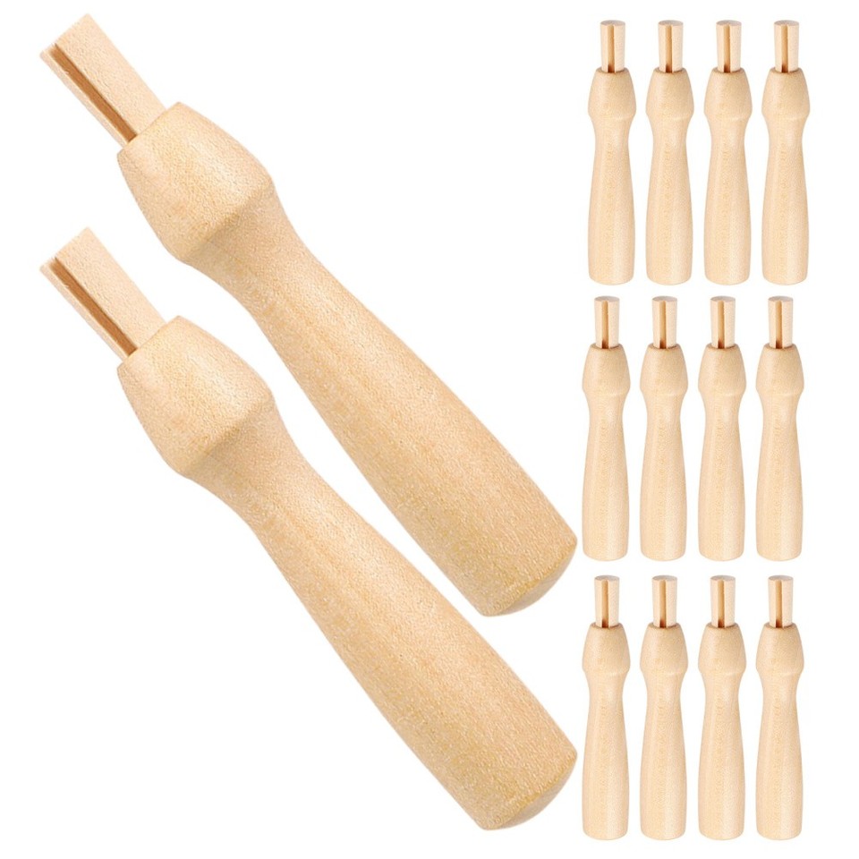 14pcs Poking Felting Pen Handles - Wooden Punch Cross Stitch Felting ...