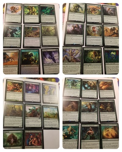 Magic The Gathering Commander Cards Mono Green Elfs Ramp Spells Morph ...