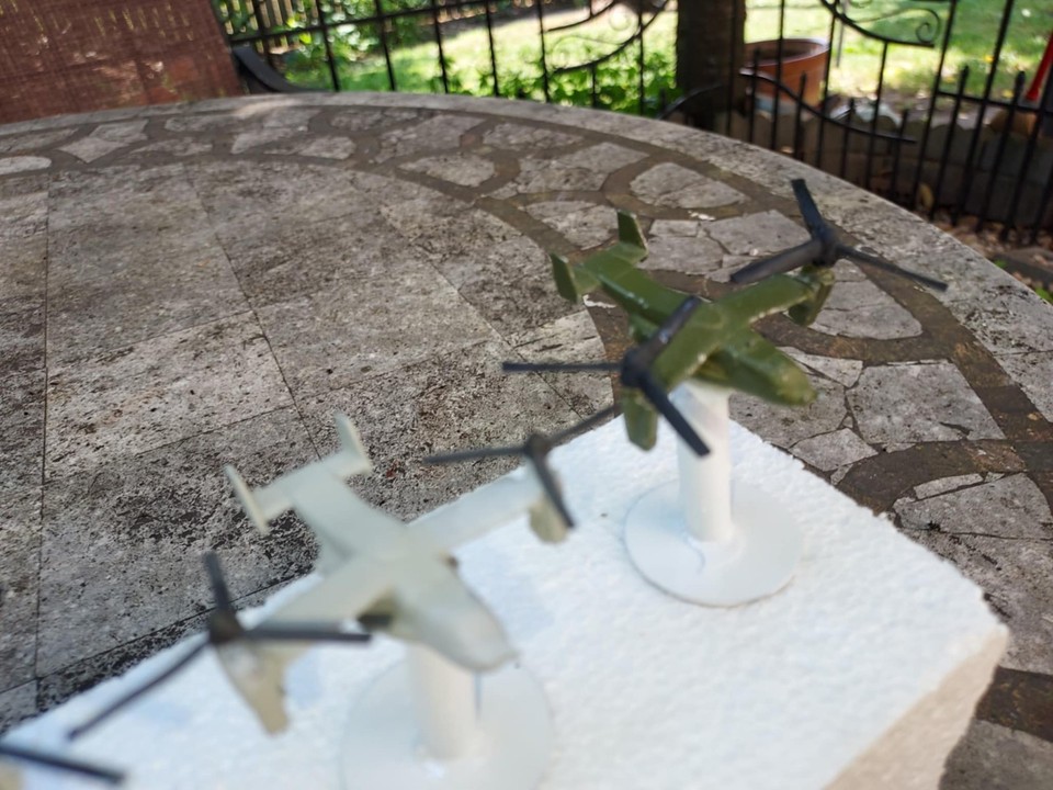 4EA GHQ Modern Micro Armour 1/285 Scale Osprey V-22 Helicopter | eBay