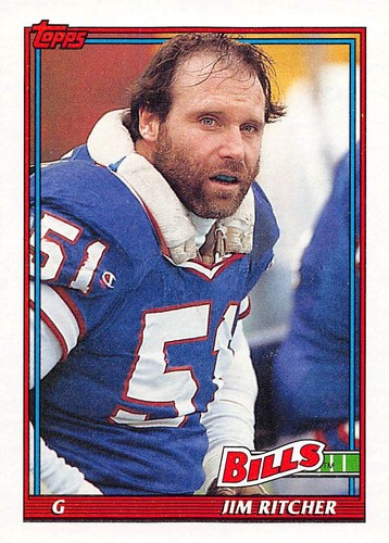 Jim Ritcher 1991 Topps 58 Buffalo Bills Football Card | eBay