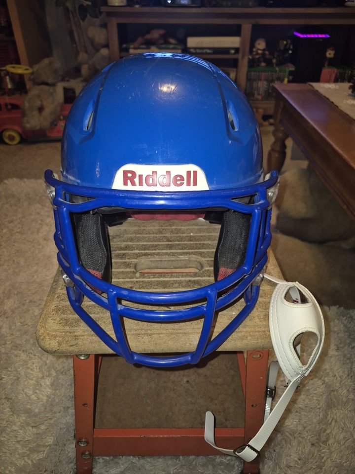 Riddell 360 Youth Medium 2014 Blue Helmet W/ Padding + Chin Strap | eBay