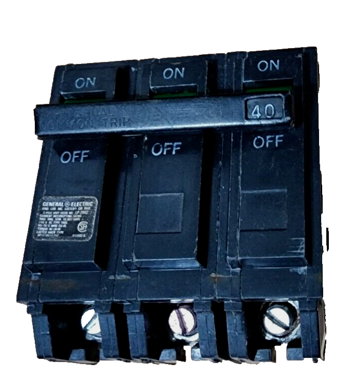 General Electric THQL32040 Type THQL 3 Pole 40 AMP 240V Circuit Breaker ...