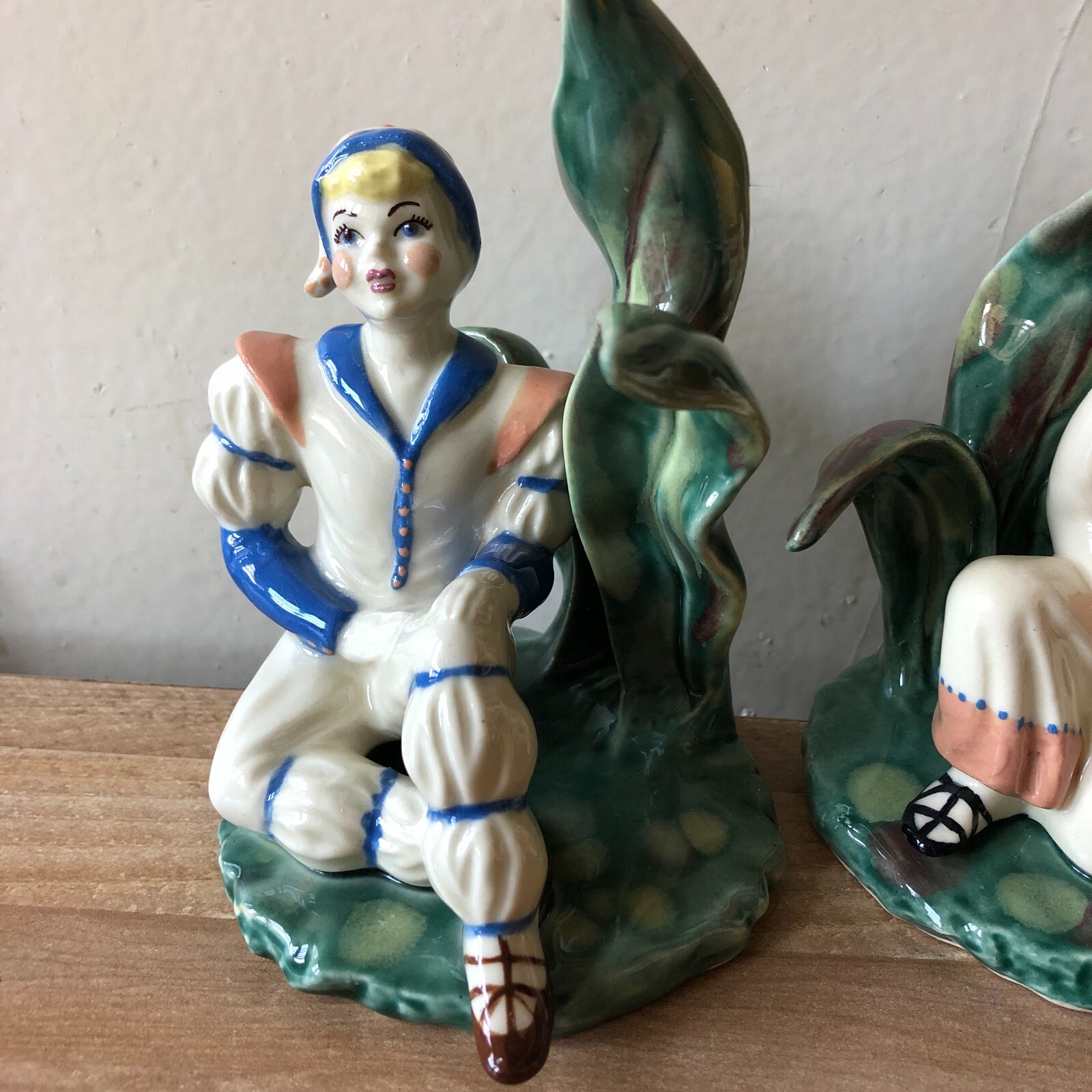 Pair Ceramic Arts Madison Pottery Figurines Fantasy Woodland Couple ...