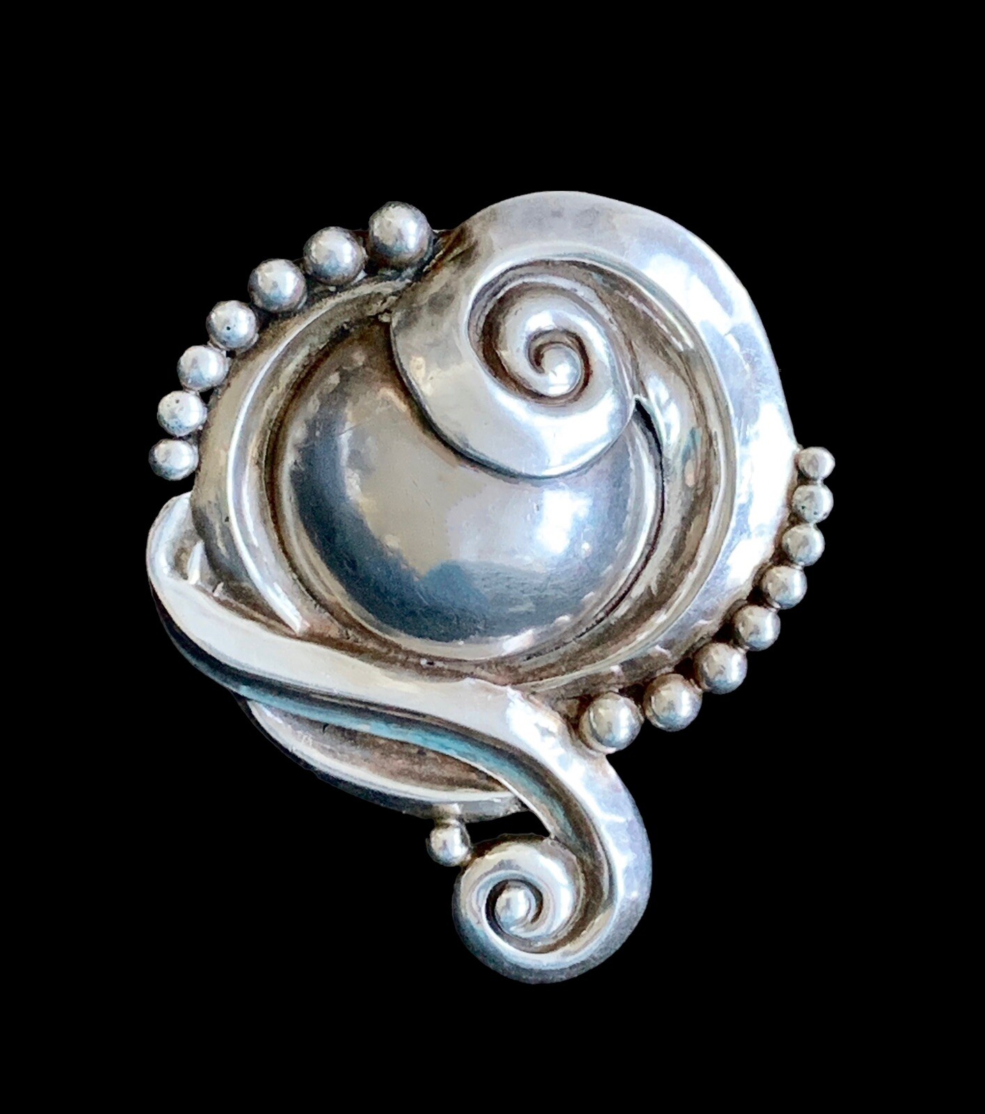 Margot de Taxco Sterling Silver Pin - Gem