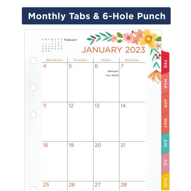 AT-A-GLANCE Kathy Davis 2023 Weekly Monthly Planner Refill Loose-Leaf ...