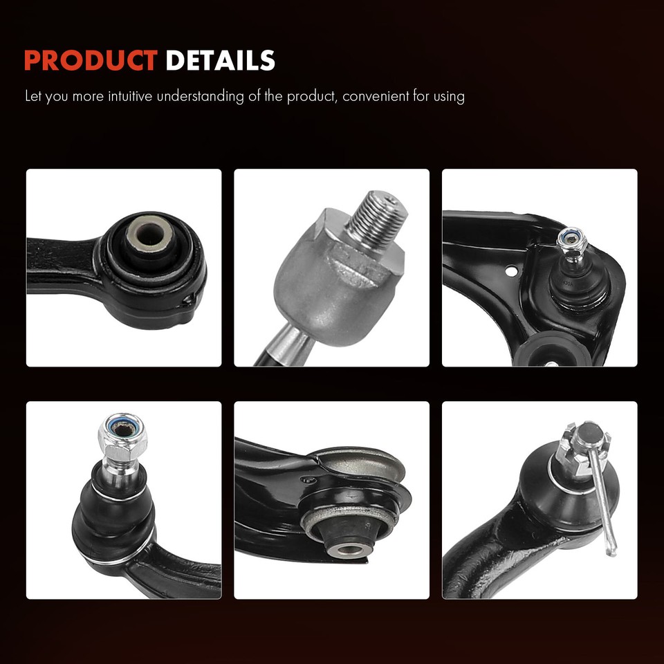 10x Front Control Arm w/Ball Joint&Tie Rod for Ford Fusion 07-12 ...