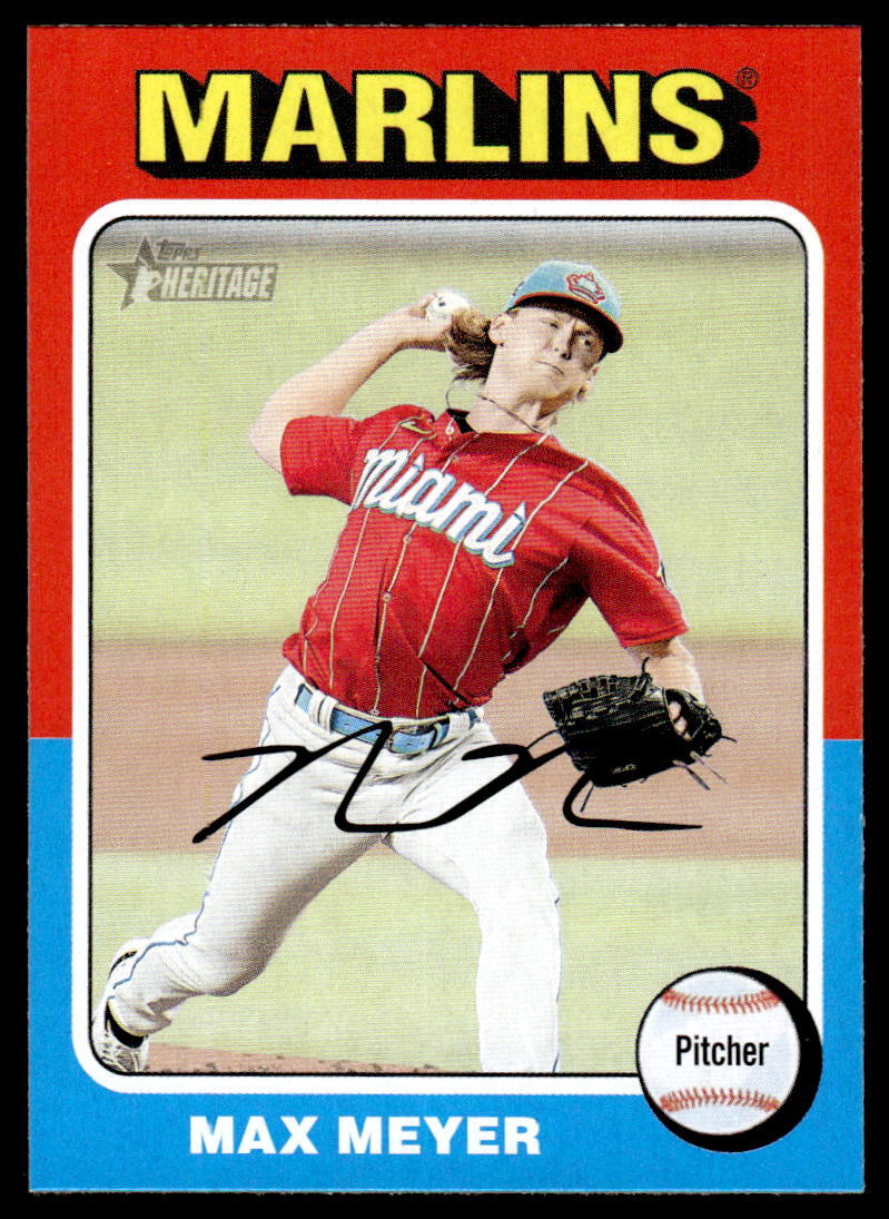 2024 Topps Heritage #492 Max Meyer Miami Marlins | eBay