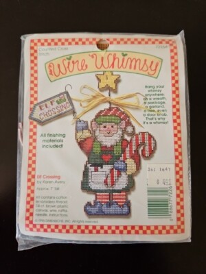 Wire Whimsy Counted Cross Stitch Elf Crossing Kit | eBay