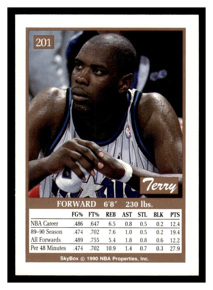 1990 SkyBox #201 Terry Catledge - Orlando Magic | eBay